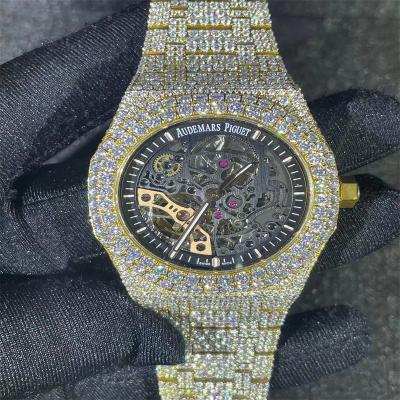 China DEF Moissanite AP Watch Audemars Piguet 32 Carats Iced Out Moissanite Watch for sale