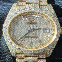 China 20 Carat White Bussdown  Bust Down Watch  Millionaire Conflict Free for sale