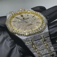 China D Color Ap Diamond Watch  Bling Hand Setting Bust Down Moissanite Watch for sale