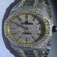China D Color Ap Diamond Watch  Bling Hand Setting Bust Down Moissanite Watch for sale