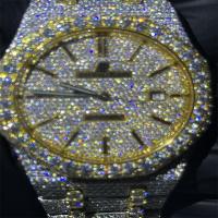 China D Color Ap Diamond Watch  Bling Hand Setting Bust Down Moissanite Watch for sale