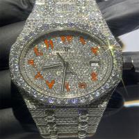 China Colourless Luxury Diamond Watch 20 carats Mens Diamond Watches 3EX for sale