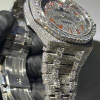China Colourless Moissanite Bust Down Watch Bling Moissanite Custom Ap Watch for sale