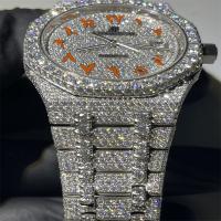 China Colourless Moissanite Bust Down Watch Bling Moissanite Custom Ap Watch for sale