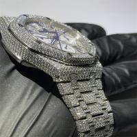 China Silver Plated Moissanite AP Watch Round Brilliant Cut Ap Wrist Watch Top Brand for sale