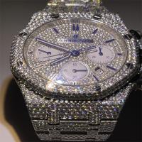 China Silver Plated Moissanite AP Watch Round Brilliant Cut Ap Wrist Watch Top Brand for sale