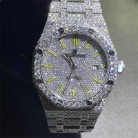 China Royaloak  Moissanite Iced Out Watch 3EX 14k White Gold Diamond Watch For Men for sale