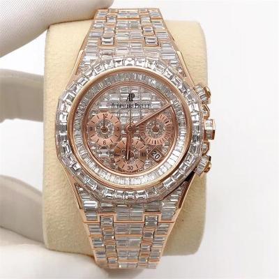 China Handmade Moissanite AP Watch Jewelry Inlay Iced Out Moissanite Stainless Steel for sale