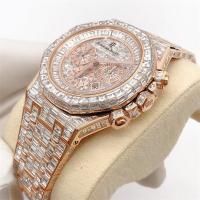 China Men Brand Moissanite Diamond Watches Handmade Inlay Buss Down Watch VVS for sale