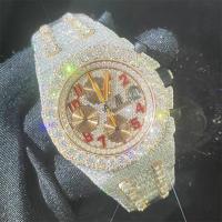 China VVS1 Moissanite  Watches Piguet 41 Mm Iced Out Ap Watch For Unisex for sale