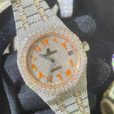 China VVS1 Moissanite  Watches Piguet 41 Mm Iced Out Ap Watch For Unisex for sale