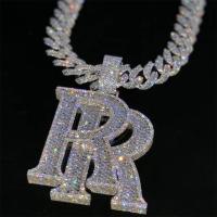 China 8 Inches Hip Hop Jewelry Mens Letter Pendant Iced Out Hip Hop Chains For Mens for sale