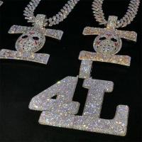 China 8 Inches Hip Hop Jewelry Mens Letter Pendant Iced Out Hip Hop Chains For Mens for sale