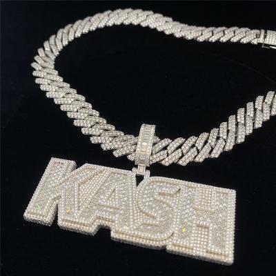 China Pass Diamond Tester Moissanite Cuban Chain 20mm Wide Gold Chain Bracelet Womens for sale