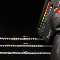 China Hip Hop Moissanite Tennis Necklace 925 Sterling Silve VVS Diamond Tennis Necklace for sale