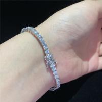 China 5MM Moissanite Tennis Chain 6.5MM Lab Diamond Tennis Chain 925 Sterling Silver for sale