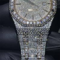 China Custom Luxury Moissanite Iced Out Watch VVS Stainless Steel Diamond Watch for sale