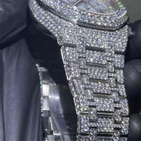 China Hiphop Moissanite Bust Down Watch Fashion Bling Vvs Moissanite For Women for sale