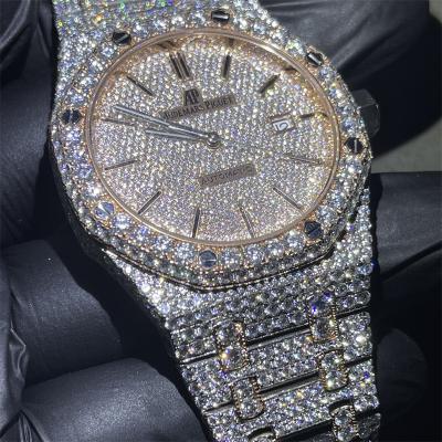 China OEM Moissanite AP Luxury Hip Hop Watches Mens Lab Diamond Watch for sale