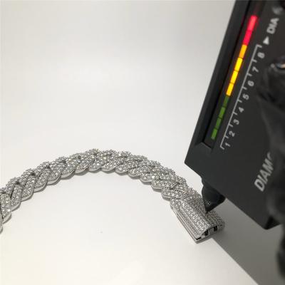 China Real S925 Miami Cuban Link Bracelet Silver Jewelry Rose Gold Cuban Link for sale