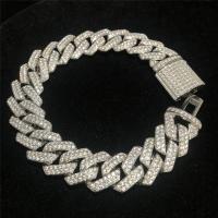 China Real S925 Miami Cuban Link Bracelet Silver Jewelry Rose Gold Cuban Link for sale