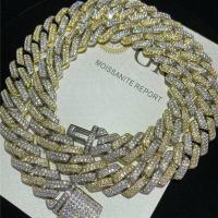 China GRA 10mm Iced Out Cuban Link Hip Hop Jewelry Custom 12mm Cuban Link For Men for sale