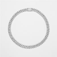 China Two Tone 20 Inch Moissanite Hip Hop Chains Two Tone 14mm Cuban Link Chain for sale