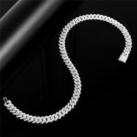 China 16 Inches Hip Hop Jewelry 18K Miami 925 Sterling Silver Moissanite Tennis Chain for sale