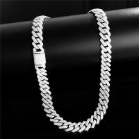 China 16 Inches Hip Hop Jewelry 18K Miami 925 Sterling Silver Moissanite Tennis Chain for sale