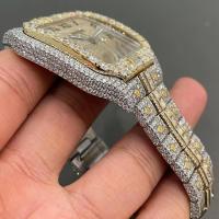 China GRA Luxury Automatic Moissanite Watch 30 Carats Diamond Studded Watch for sale