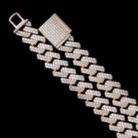 China 14mm Moissanite Diamond Cuban Link Hip Hop Vvs Moissanite Cuban Link Jewelry for sale