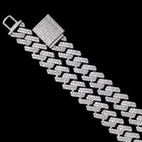 China 14mm Moissanite Diamond Cuban Link Hip Hop Vvs Moissanite Cuban Link Jewelry for sale