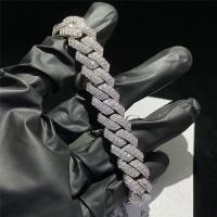 China Iced Miami Moissanite Cuban Link Chain Bracelet 925 Silver Vvs For Jewelry Company for sale