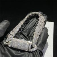 China Iced Miami Moissanite Cuban Link Chain Bracelet 925 Silver Vvs For Jewelry Company for sale
