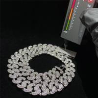 China Hip Hop Moissanite Cuban Link Chain Miami Mens Sterling Silver Jewelry Necklace for sale