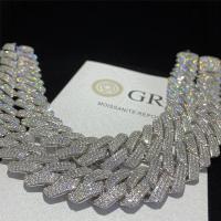 China Miami Iced Out Moissanite Mens Cuban Link Chain Rappers 925 Sterling Silver Iced Out for sale