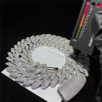 China Custom Sterling Silver Moissanite Cuban Link Chain Jewelry Diamond For Men for sale