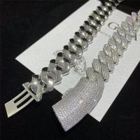 China Custom Sterling Silver Moissanite Cuban Link Chain Jewelry Diamond For Men for sale
