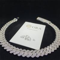 China Jewelry Moissanite Hip Hop Cuban Chain 925 Sterling Silver Vvs Diamond Silver 20mm Mens for sale