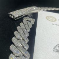 China Jewelry Moissanite Hip Hop Cuban Chain 925 Sterling Silver Vvs Diamond Silver 20mm Mens for sale
