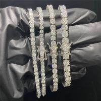 China Fine Jewelry Moissanite Tennis Chain S925 Silver Diamond Vvs Bracelet Hip Hop for sale