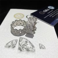 China Silver Moissanite Eternity Ring Cuban Link Chai Band Cut 18K Gold Claw Setting for sale