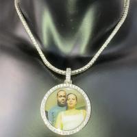 China Custom Moissanite Photo Picture Pendant Iced Out Hip Hop Bling Men for sale