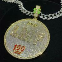 China Iced Out Pendant Moissanite Hip Hop Cuban Necklace Diamond 925 Silver VVS for sale