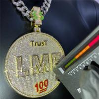 China Iced Out Pendant Moissanite Hip Hop Cuban Necklace Diamond 925 Silver VVS for sale
