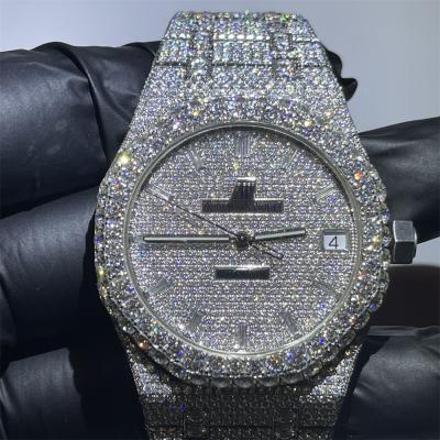 China Bust Down VVS Moissanite Diamond Iced Out Luxury Watch Swiss Clone Automatic Movement Wrist for sale