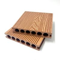 China 3D Embossed Finish WPC Decking with 100% Waterproof and Anti-Slip Textured Surface for Outdoor Composite Flooring for sale