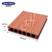 China Outdoor WPC Decking with 3D Embossed Finish 100% Waterproof and Anti-Slip Textured Surface for sale