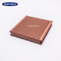 China Anti-slip Water Resistant Eco-Friendly Composite Solid WPC Deck Tile For Outdoor Garden Living Room Poolside Interlocking Installation for sale
