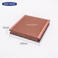 China Anti-slip Water Resistant Eco-Friendly Composite Solid WPC Deck Tile For Outdoor Garden Living Room Poolside Interlocking Installation for sale